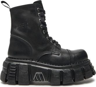 New Rock Schnürstiefel M-NEWMILI083-S39 Schwarz