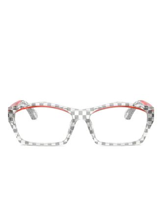 Alain Mikli lunettes de vue &agrave; carreaux - Noir