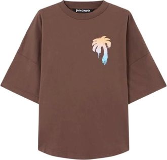 Palm Angels Homme, Tops, Brun, Taille: XS I Love PA Over Tee
