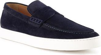 Rosso E Nero Herren Slipper blau Veloursleder