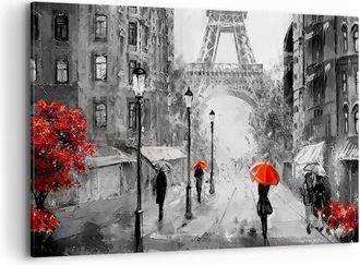 Arttor Wandbilder Dekoration Wohnzimmer Paris Stadt Zuhause Bilder auf Leinwand 120x80cm Leinwandbild Schlafzimmer Küche Deko Wand Kunstdruck Art Groß XXL Wa