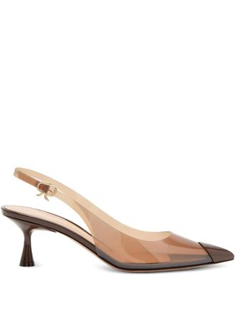 Gianvito Rossi Diana pointed slingback pumps - Wei&szlig;