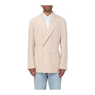 Brunello Cucinelli Homme, Vestes, Beige, Taille: L Blazer Beige Élégant