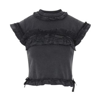 Balenciaga Bedrucktes Oversize-T-Shirt aus Baumwolle - - Blouses & Shirts - Damen - Schwarzk - XS