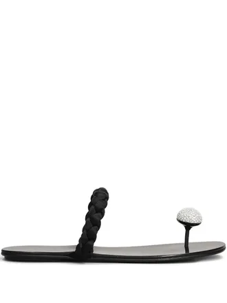 Pedro Garcia Flache Pipa Sandalen - Schwarz
