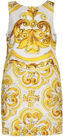 Dolce & Gabbana Femme, Robes, Multicolore, Taille: 40 FR Robe Imprim&eacute;e Baroque Sans Manches