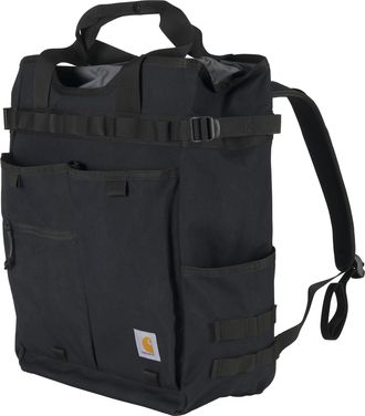 Carhartt Work in Progress Nylon Convertible Tote, Wasserabweisender Cinch-Top Rucksack, Schwarz, Einheitsgr&ouml;&szlig;e