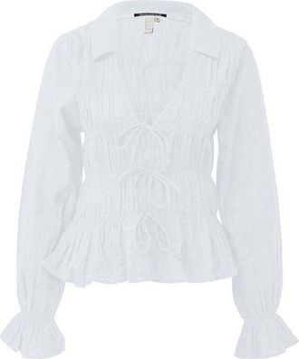 QS by s.Oliver Langarmbluse Bluse Smok-Bluse