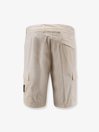 Stone Island Mens Organic Cotton Bermuda Shorts White