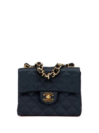 Chanel mini sac à main Square Single Flap (1986-1988) - Noir