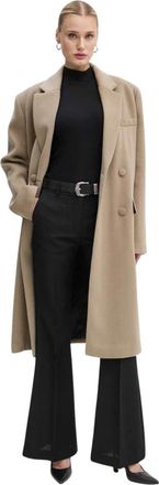 Iro Gekn&ouml;epfter Zweireihiger Mantel - - Coats - Damen - Beige - L