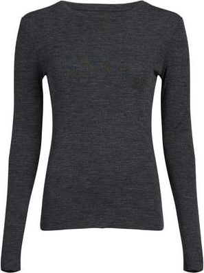 Saison 1865 Pull uni &agrave; col rond en laine