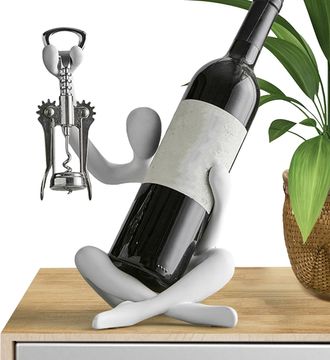 Generico Tischweinregal: Elegantes Design für Weinhalter aus Harz, dekorative Skulptur für Esstisch, mit Flaschenanzeige, Kunststatue mit hohler Statue | Sofis