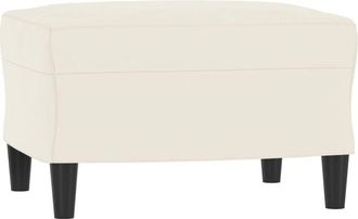vidaXL Repose-pied Cr&egrave;me 60x50x41 cm Velours Vidaxl