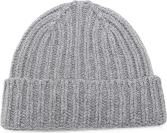 Le Bonnet LBL-024 Ribbed Lambswool Beanie - Gray