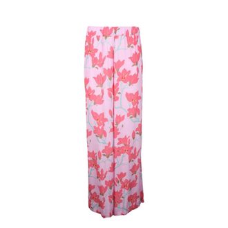 Semicouture Chiffon Weite Hose mit Taschen - - Trousers - Damen - Rosa - XL