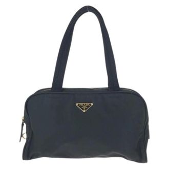Prada Sac cabas Pre-owned en nylon Tessuto avec logo triangle - Femme - Pre-owned - Noir - Taille: ONE Size