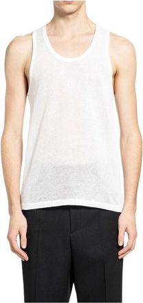 Tom Ford Homme, Pulls, Blanc, Taille: M D&eacute;bardeur en maille de coton