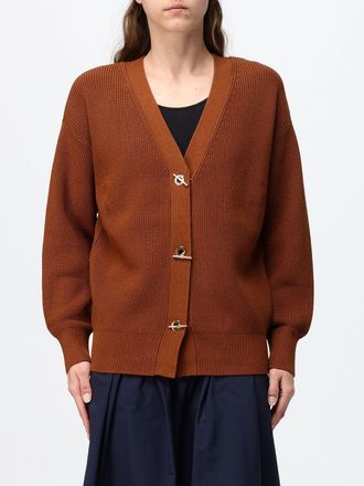 Elisabetta Franchi Cardigan von aus Viskosemischung mit V-Ausschnitt und &uuml;berschnittenen Schultern