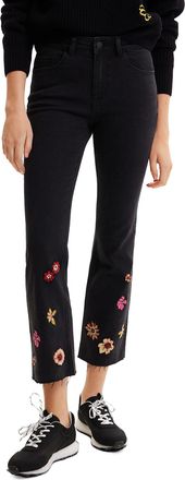 Desigual Damen Denim_nicole 2000 Casual Pants, Schwarz, 34 EU
