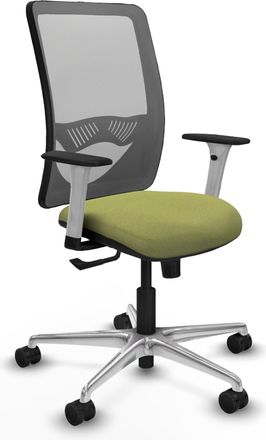 Piqueras y Crespo B&uuml;rostuhl mit Rollen Zulema mit wei&szlig;en und schwarzen Armlehnen, h&ouml;henverstellbare Lendenwirbelst&uuml;tze, ausgestattet mit 3 Positionen und Schneidschaum,