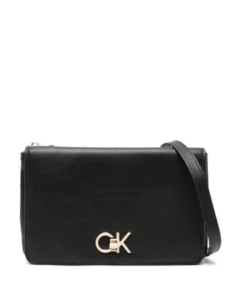 Calvin Klein sac &agrave; bandouli&egrave;re &agrave; plaque logo - Noir