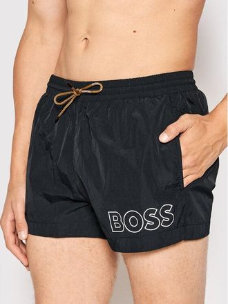 HUGO BOSS Badeshorts Mooneye 50469280 Schwarz Regular Fit