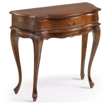 Les Tendances Console en bois dacajou marron 1 tiroirs Castle 87cm