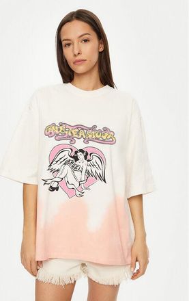 One Teaspoon T-Shirt Angel 26821 Écru Relaxed Fit