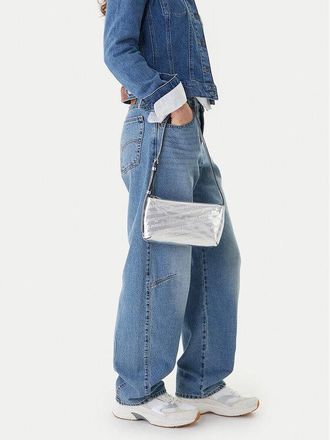 Tommy Jeans Handtasche Tjw Must Metallic Shoulder Bag AW0AW18009 Silberfarben