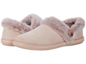 Skechers Damen Cozy Campfire Fresh Toast Hausschuh, Blush Microfiber/Faux Fur, 38.5 EU