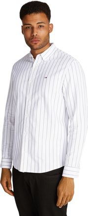 Tommy Jeans Herren TJM REG OXFORD STRIPE SHIRT DM0DM19646, Blue (Dark Night Navy Stripe), S