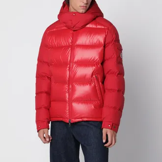 Moncler Kurze Maya Daunenjacke in Rot