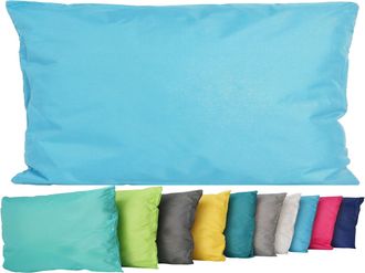 JACK Outdoor Lounge Kissen 30x50cm Dekokissen inkl. Füllung Wasserfest Sitzkissen Garten Stuhl Lotus Effekt, Farbe:Hellblau