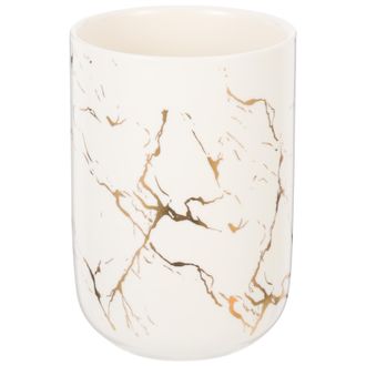 OSALADI Sewroro Tragbarer Zahnputzbecher aus Keramik mit Marmor Muster Praktischer Mundwasserbecher f&uuml;r Reisen und Haushalt Leichter Aufbewahrungsbecher f&uuml;r B