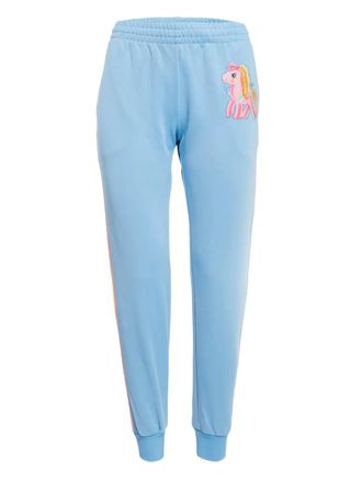 Moschino pantalon de jogging ray&eacute; - Bleu