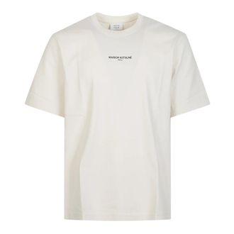 Maison Kitsun&eacute; Paris Comfort T-Shirt - - Tops - Herren - Beige - M