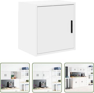 vidaXL Rangement garage - Armoire murale de garage blanc bois ding&eacute;nierie