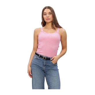 Rosemunde Babette Deep Back Silk Top - - Tops - Damen - Rosa - L