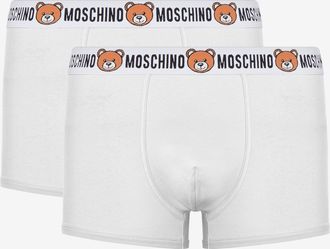 Moschino Lot de 2 boxers Teddy Elastic Band - Blanc