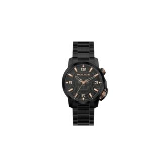 Police Homme, Accessoires, Noir, Taille: ONE Size Montre habill&eacute;e en acier inoxydable