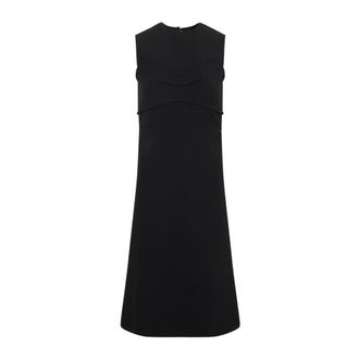 Sportmax Mirto Schwarzes Polyesterkleid - - Dresses - Damen - Schwarzk - S