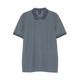 HUGO BOSS Homme, Tops, Bleu, Taille: M Polo en coton et polyamide