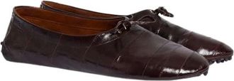 Alberta Ferretti Femme, Chaussures, Brun, Taille: 38 EU Eel Leather Loafer