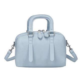 Generic Sac &agrave; bandouli&egrave;re en cuir synth&eacute;tique pour femme, sac &agrave; main polyvalent pour le travail, le shopping, les voyages, lautomne, bleu, 16.14x9.84x5.12inch