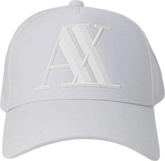 A|X Armani Exchange Homme, Accessoires, Blanc, Taille: ONE Size Casquette Visière avec Logo 954079 Cc518