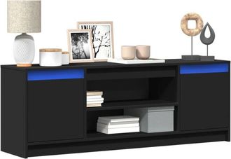 vidaXL vidaXL TV-Schrank mit LED-Beleuchtung Schwarz 139,5x34x50 cm