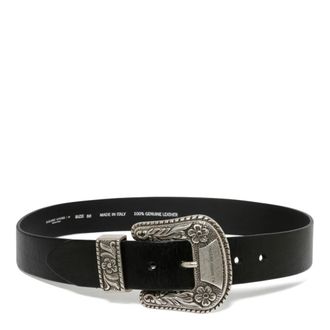Golden Goose G&uuml;rtel mit graviertem Logo - - Accessories - Damen - Schwarzk - 80 CM