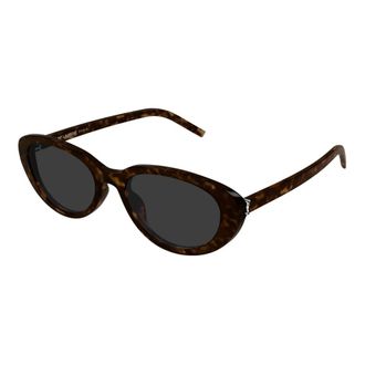 Saint Laurent Ovale Sonnenbrille - - Accessories - Damen - Braun - 55 MM