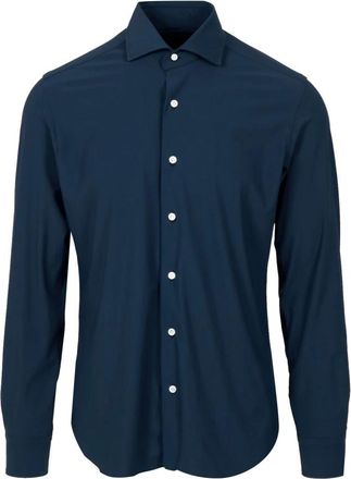 Barba Homme, Chemises, Bleu, Taille: 2XL Technical Stretch Shirt